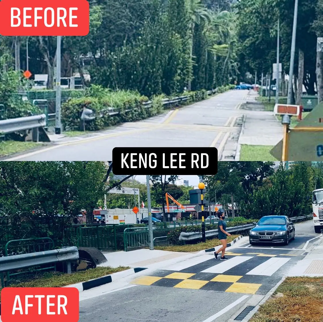 Raised Zebra Crossing at Keng Lee Road